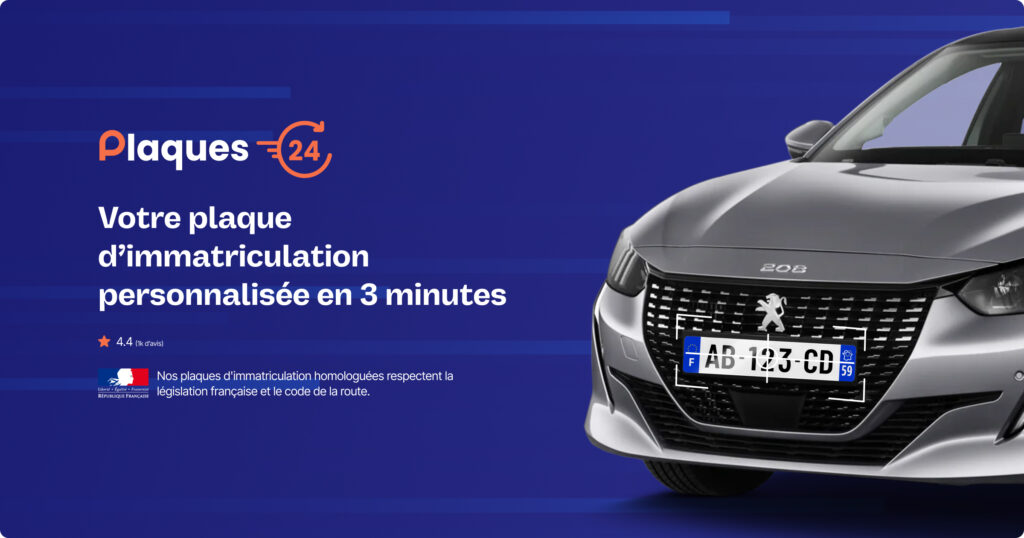 Commandez votre Plaque Immatriculation Tracteur | Plaques24.fr